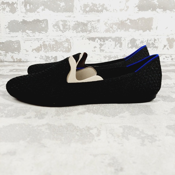 Rothy's | Shoes | New Rothys The Flat Black Knit Round Toe Slip On ...